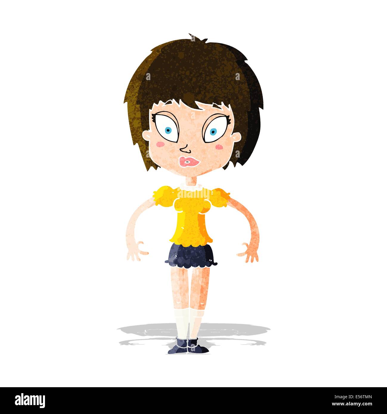 cartoon pretty girl Stock Vector Image & Art - Alamy