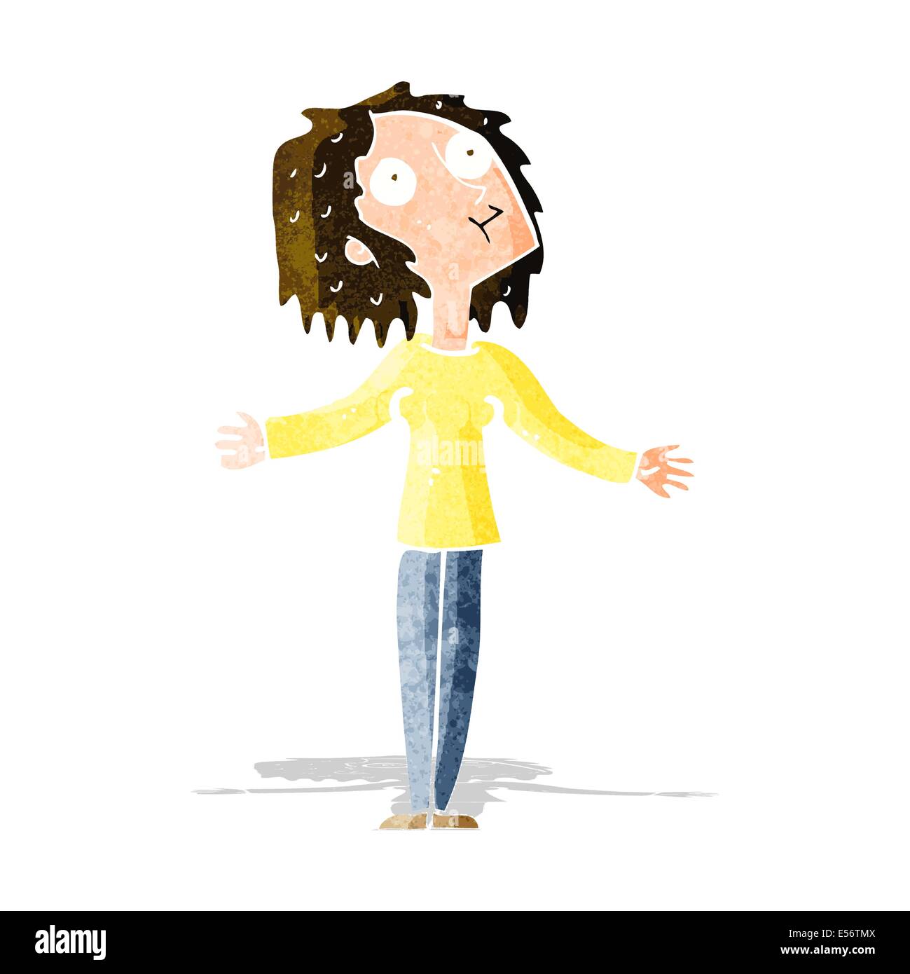 Curious Cartoon Girl