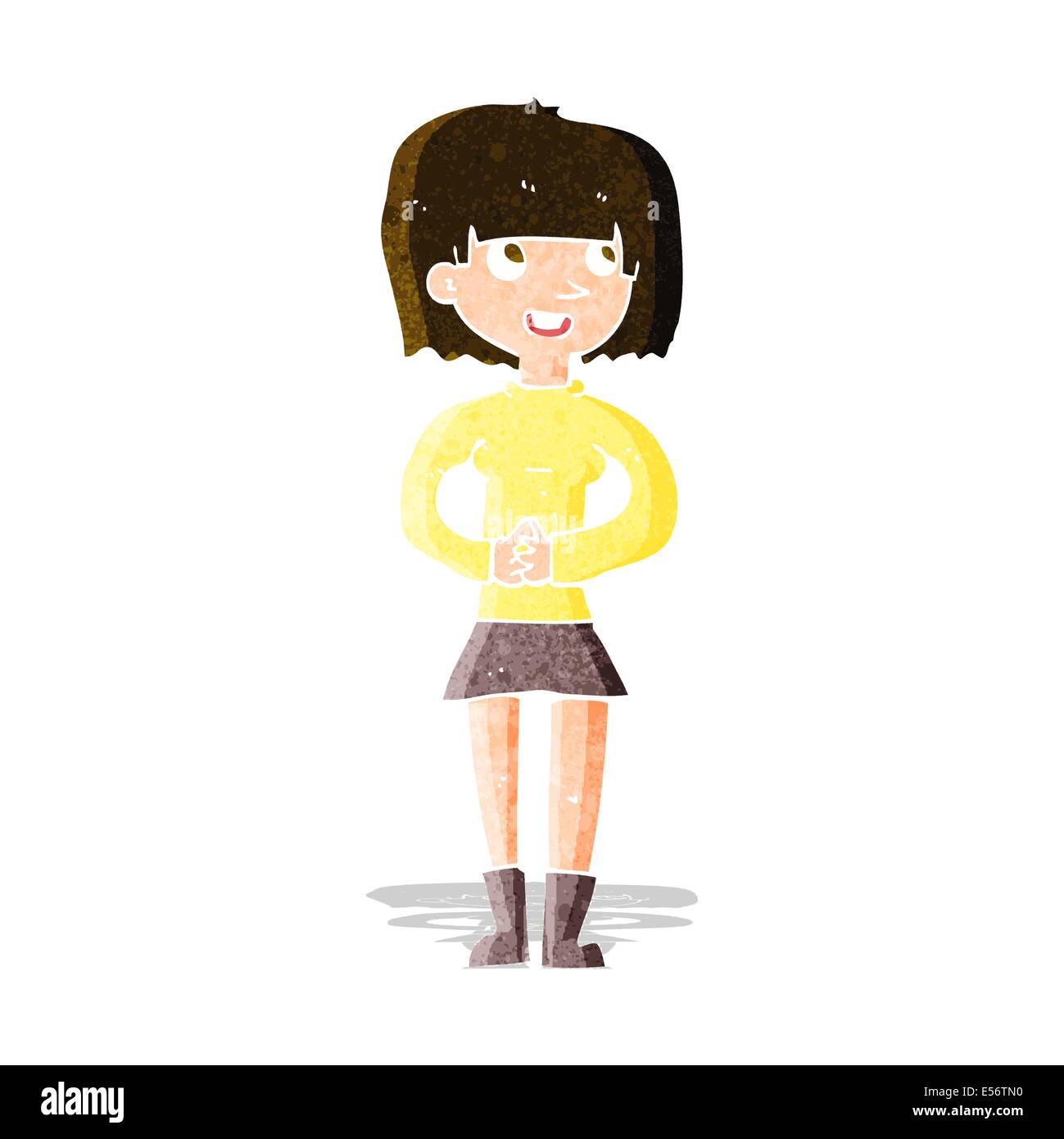 cartoon friendly woman Stock Vector Image & Art - Alamy