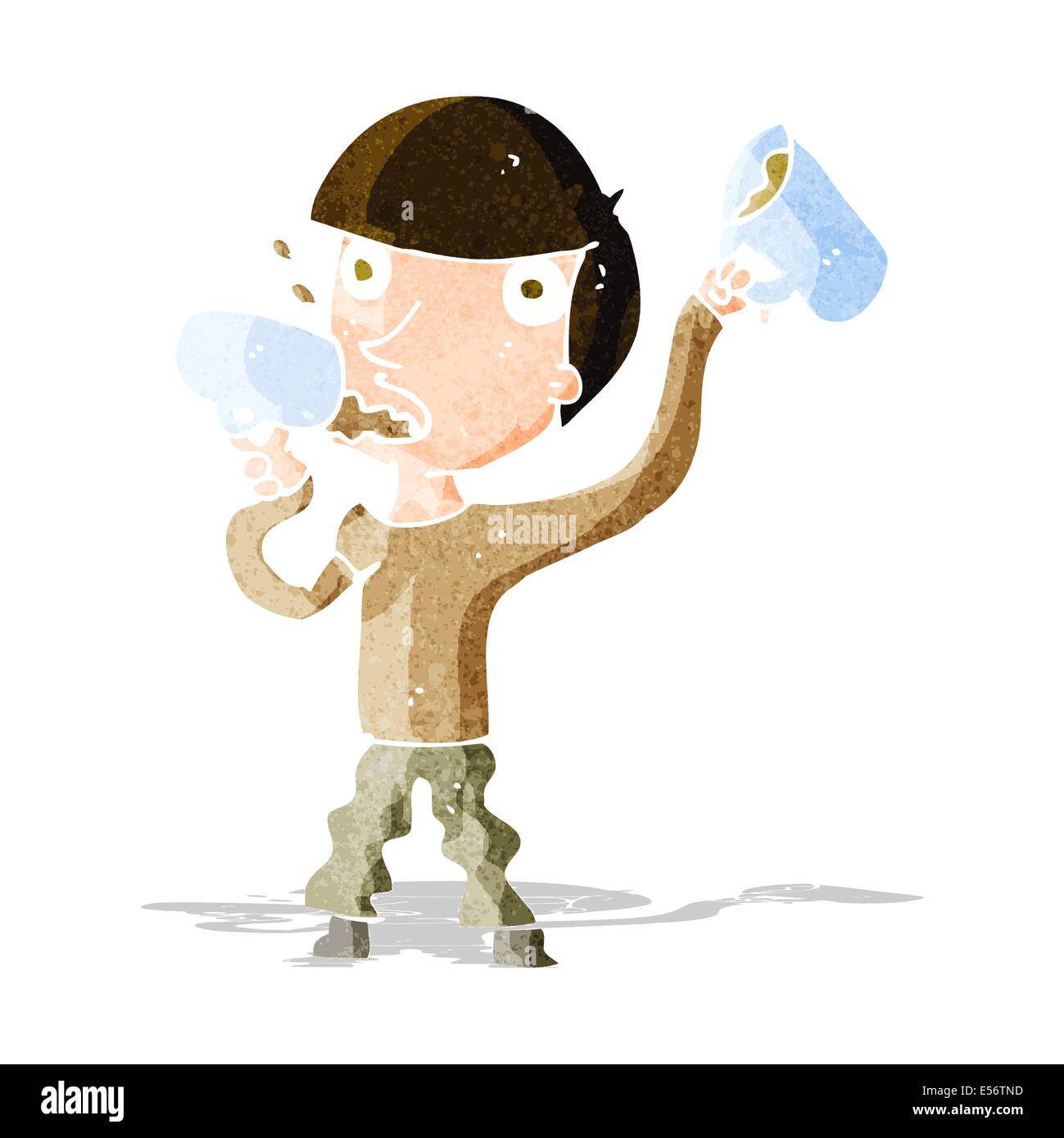 cartoon man drinking beer Stock Vector Image & Art - Alamy