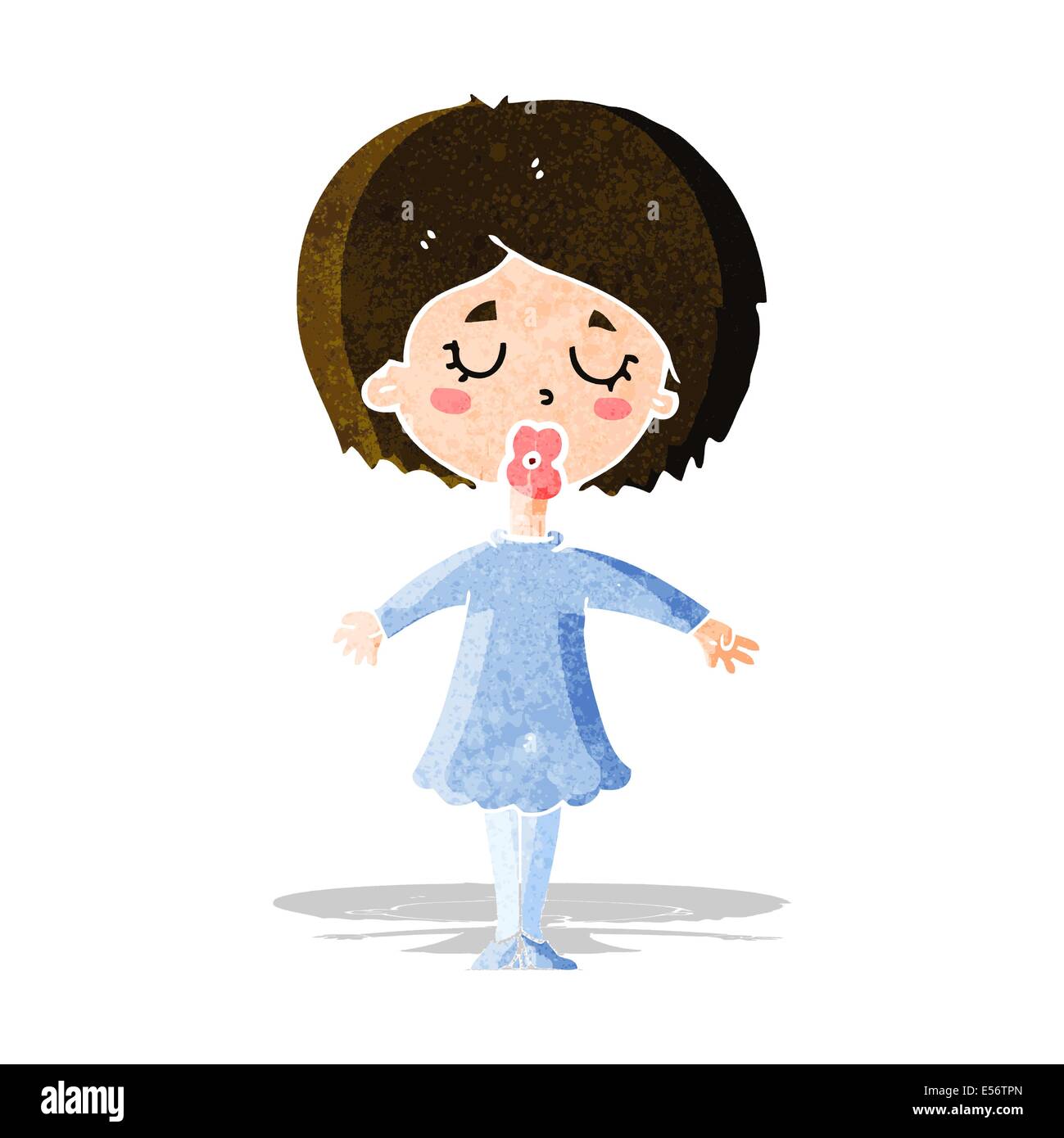 cartoon woman in dress Stock Vector Image & Art - Alamy