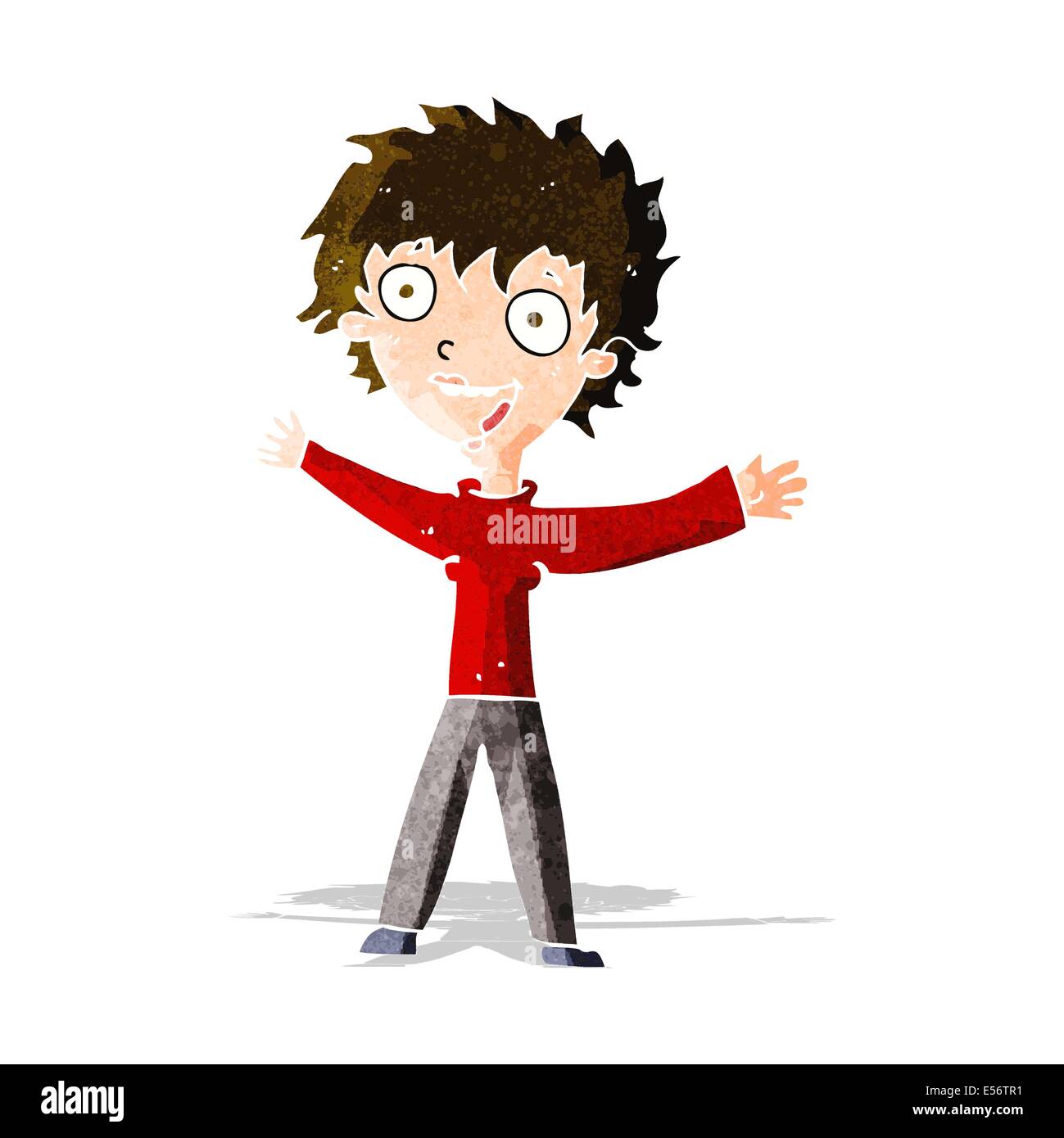 cartoon excited woman Stock Vector Image & Art - Alamy