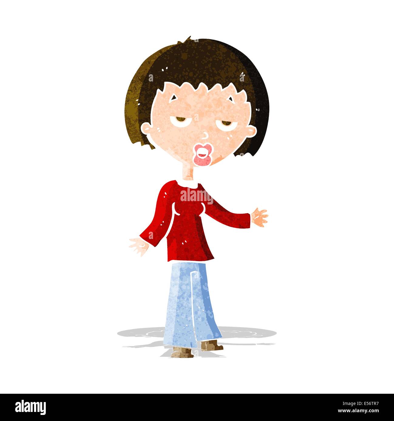 cartoon tired woman Stock Vector Image & Art - Alamy