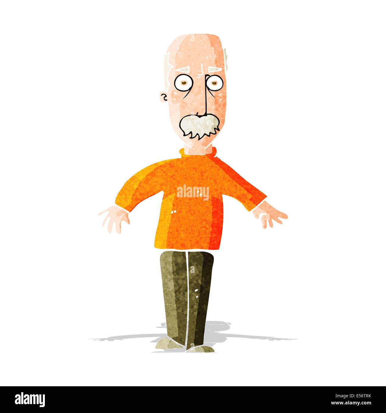 Cartoon annoyed old man Stock Vector Images - Alamy