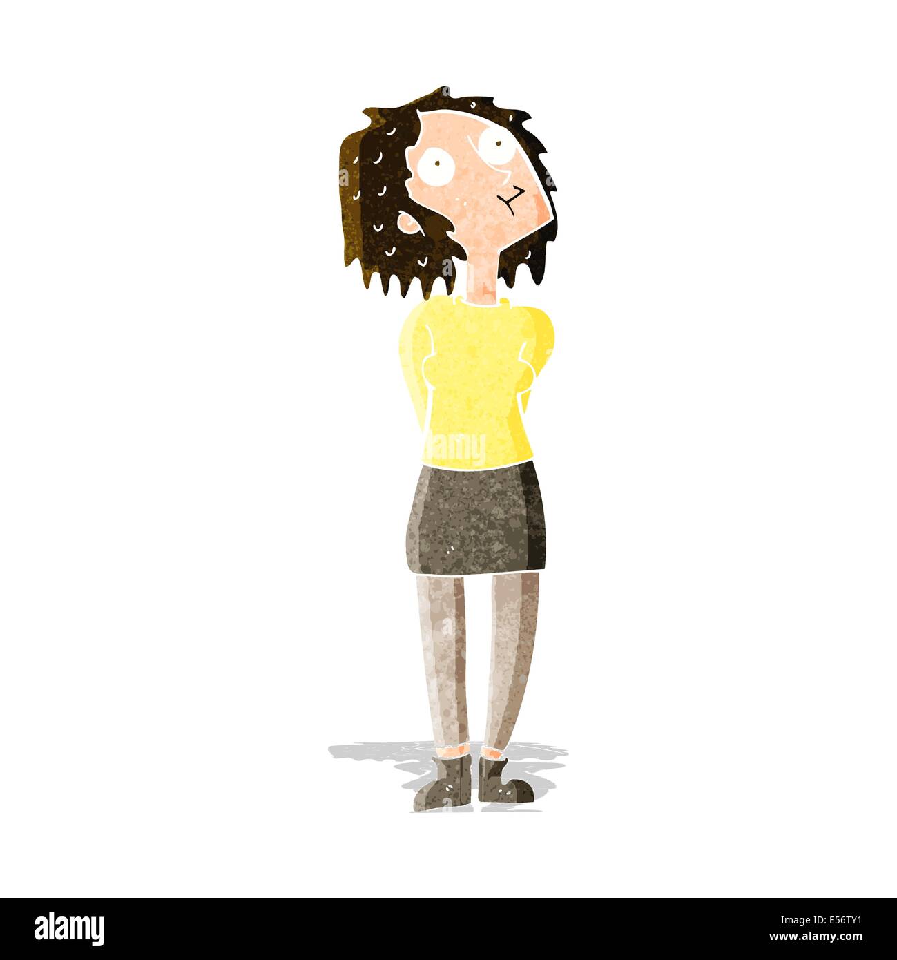 cartoon curious woman Stock Vector Image & Art - Alamy