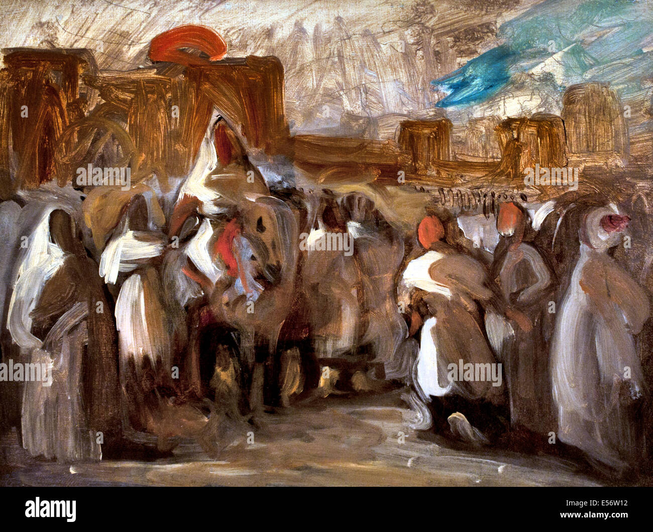The Sultan of Morocco Mulay Abd er Rahman receiving the Count Mornay ...