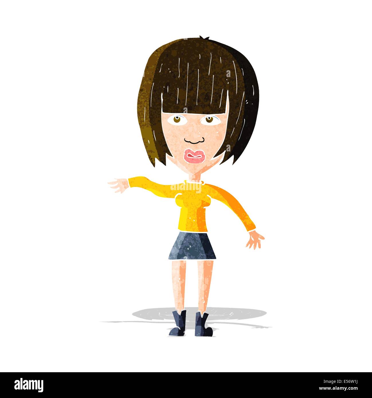 cartoon woman waving away Stock Vector Image & Art - Alamy