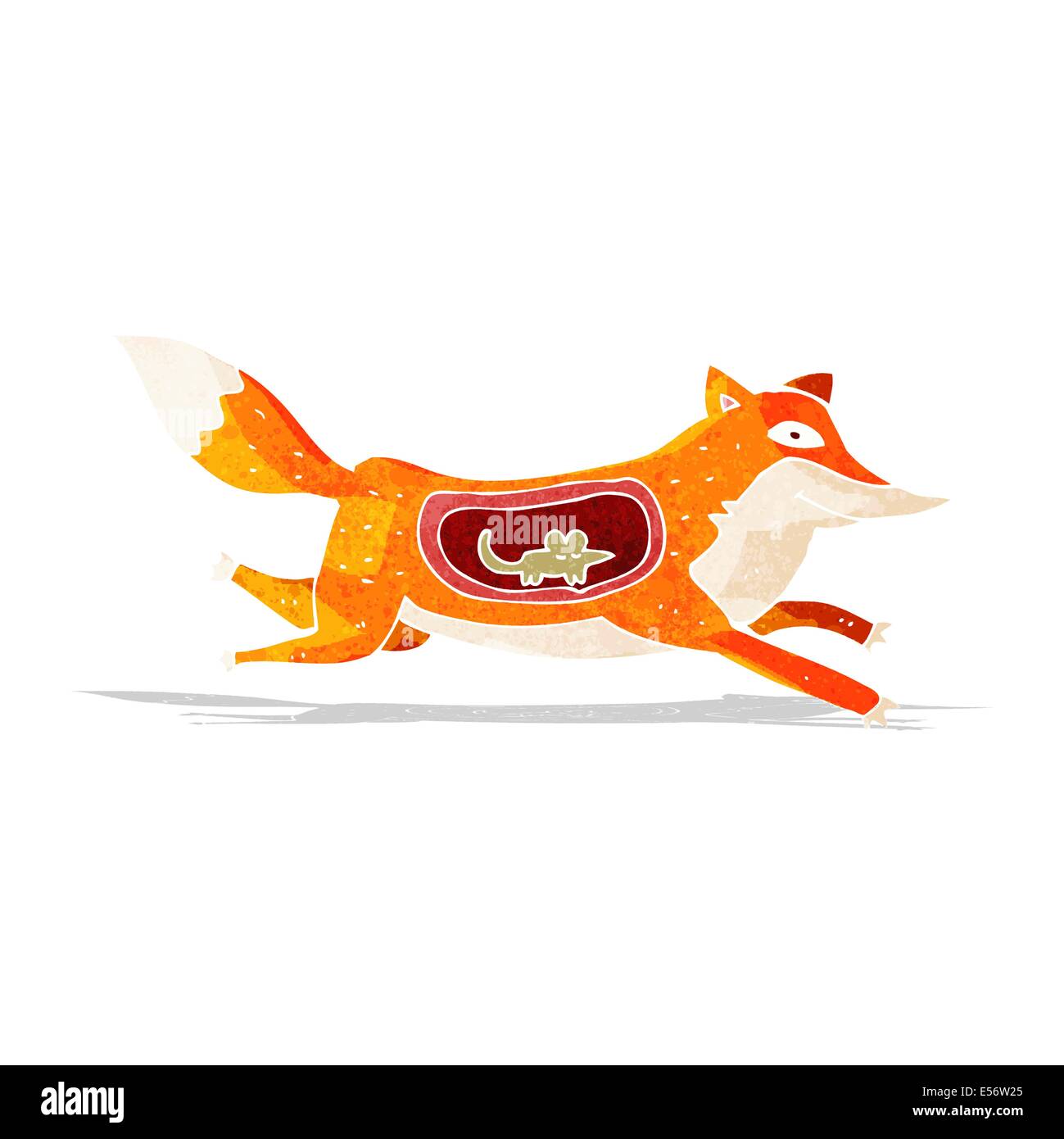 cartoon fox with mouse in belly Stock Vector Image & Art - Alamy