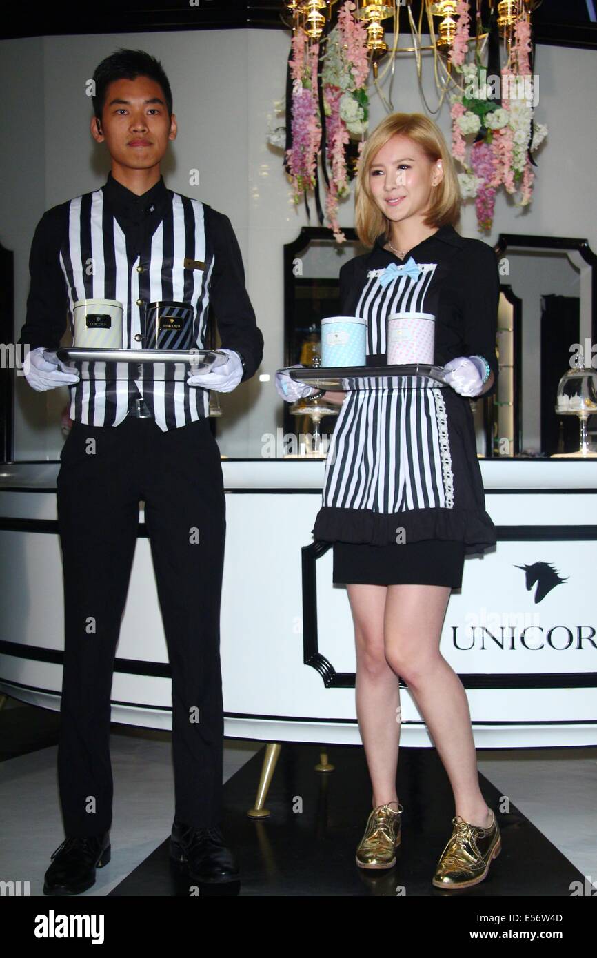 Amber An attends a commercial activity in Taipei,China on Monday July ...