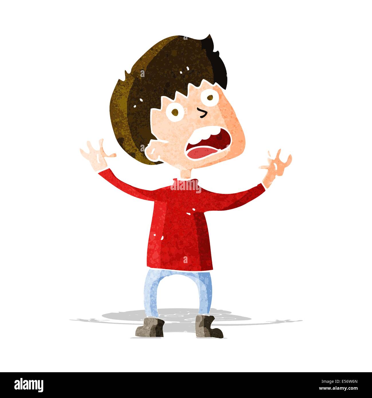cartoon stressed boy Stock Vector Image & Art - Alamy
