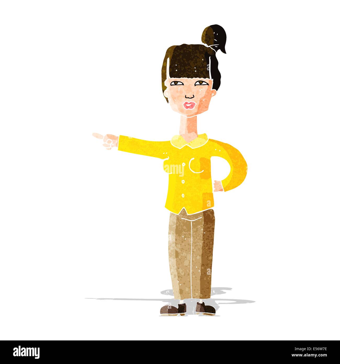cartoon woman pointing Stock Vector Image & Art - Alamy