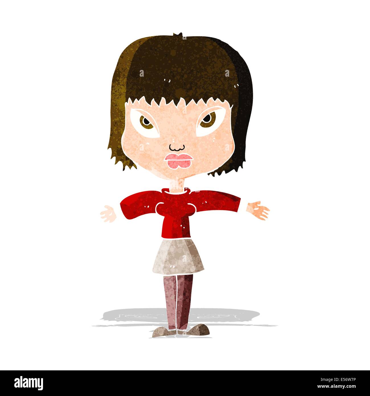 cartoon woman with outstretched arms Stock Vector Image & Art - Alamy
