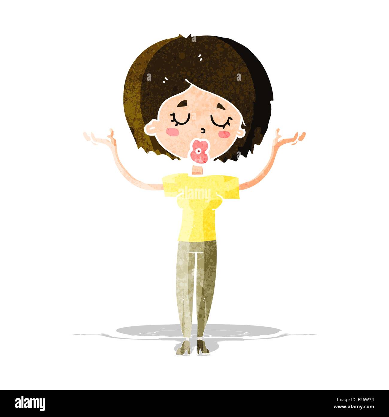 cartoon peaceful woman Stock Vector Image & Art - Alamy