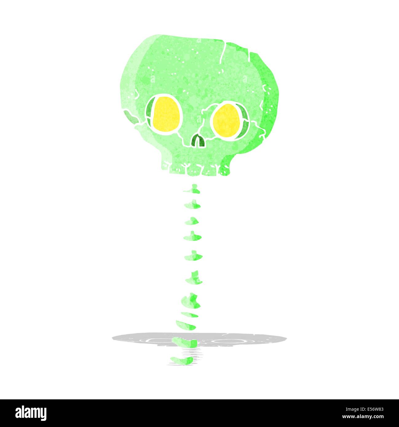 cartoon spooky skull and spine Stock Vector Image & Art - Alamy