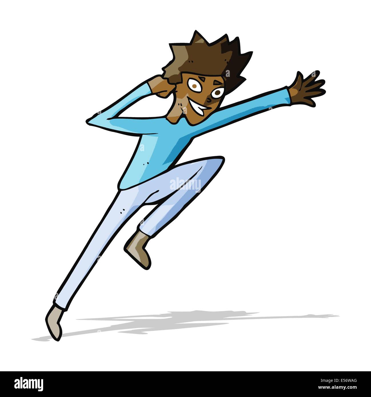 cartoon jumping man Stock Vector Image & Art - Alamy