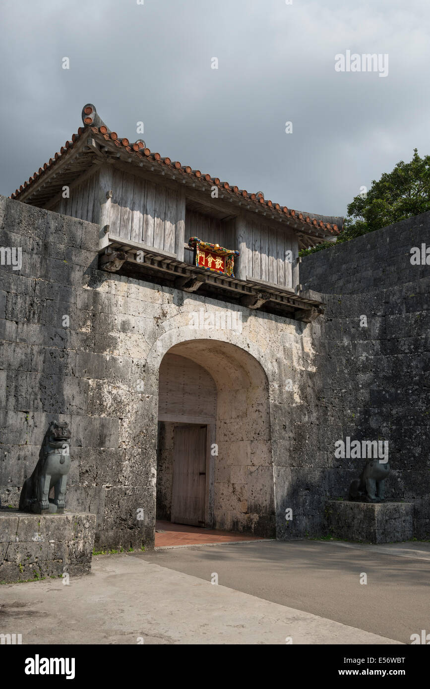Kankaimon, Main Entrance Gate to Shuri Castle, Naha, Okinawa Stock ...