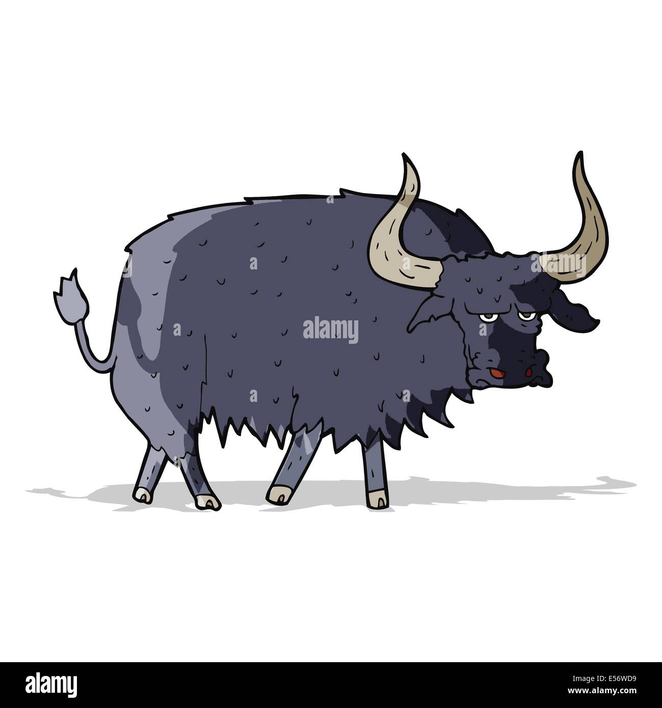 cartoon annoyed hairy ox Stock Vector Image & Art - Alamy
