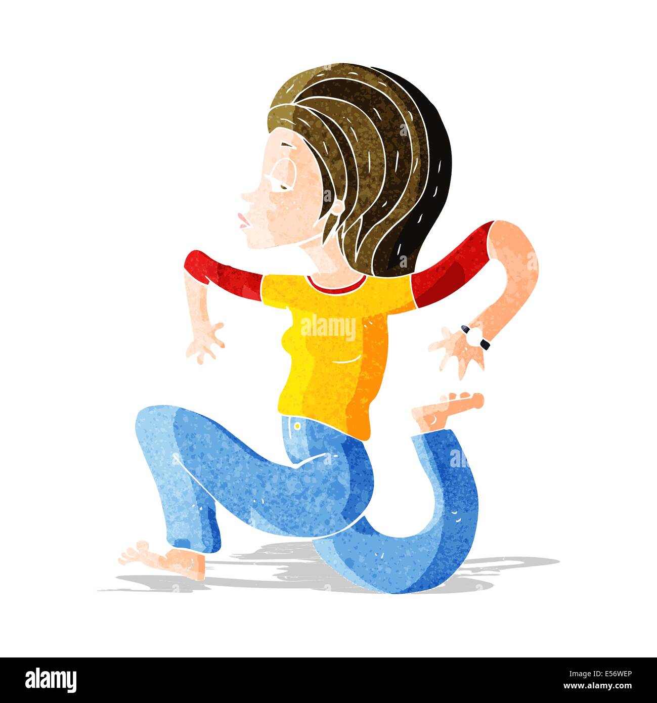 cartoon woman running Stock Vector Image & Art - Alamy