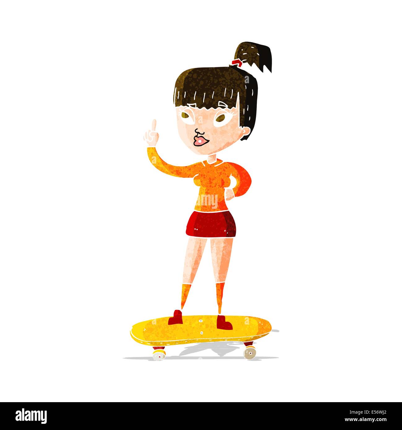 cartoon skater girl Stock Vector Image & Art - Alamy