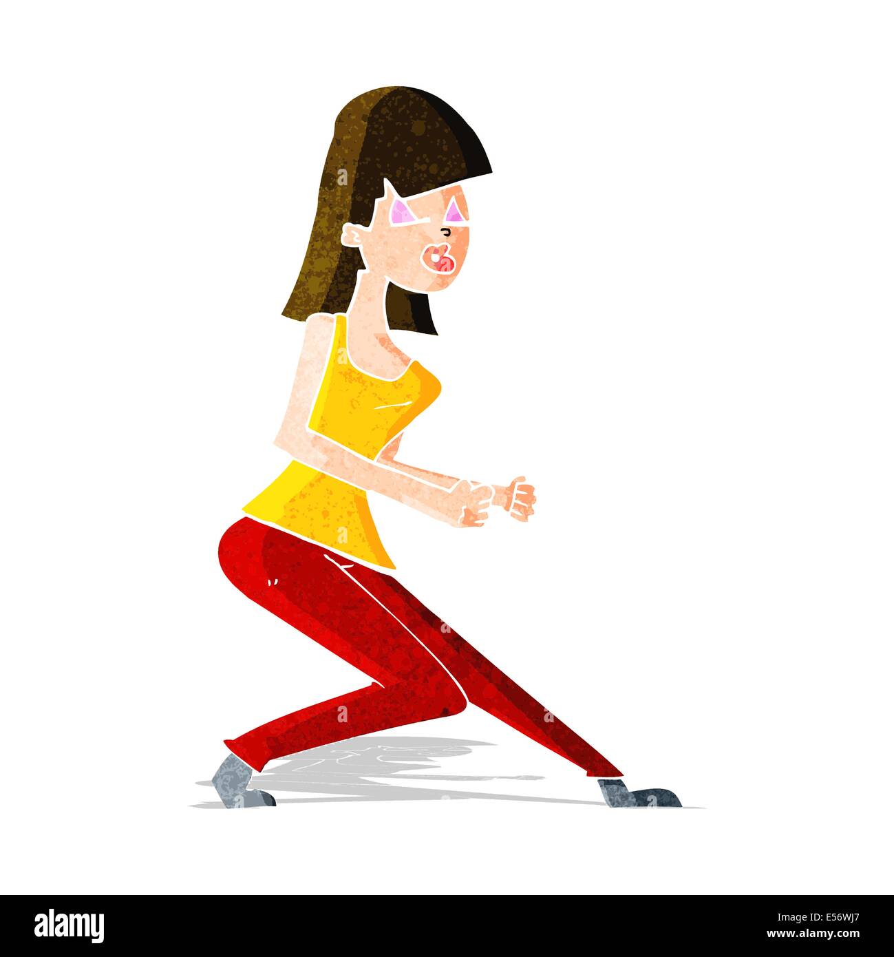 Cartoon crazy dancing girl hi-res stock photography and images - Alamy