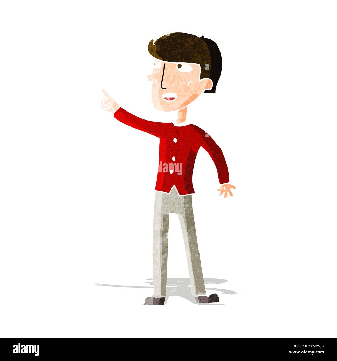 Cartoon Man Pointing Way Cut Out Stock Images & Pictures - Alamy