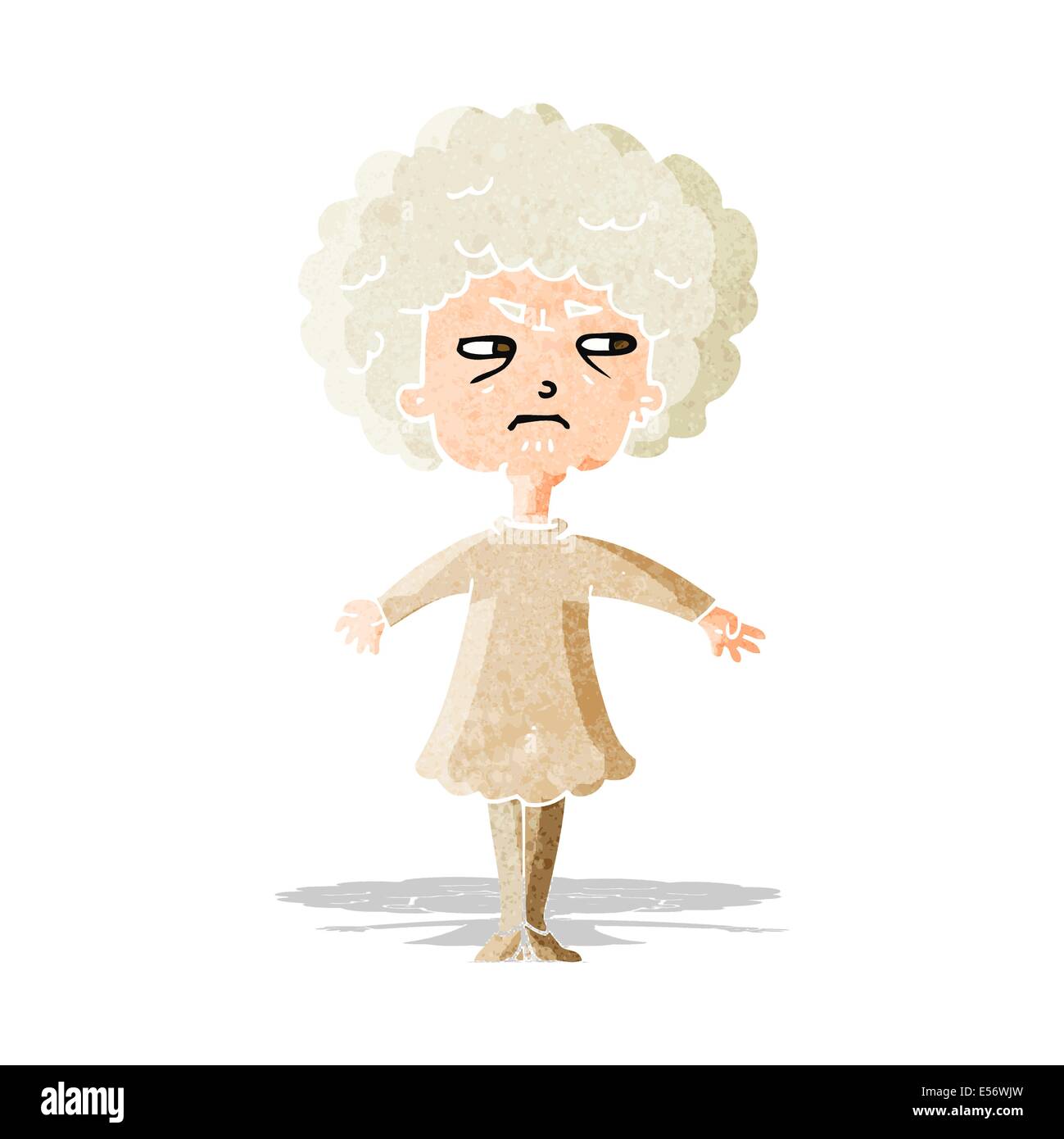 cartoon bitter old woman Stock Vector Image & Art - Alamy