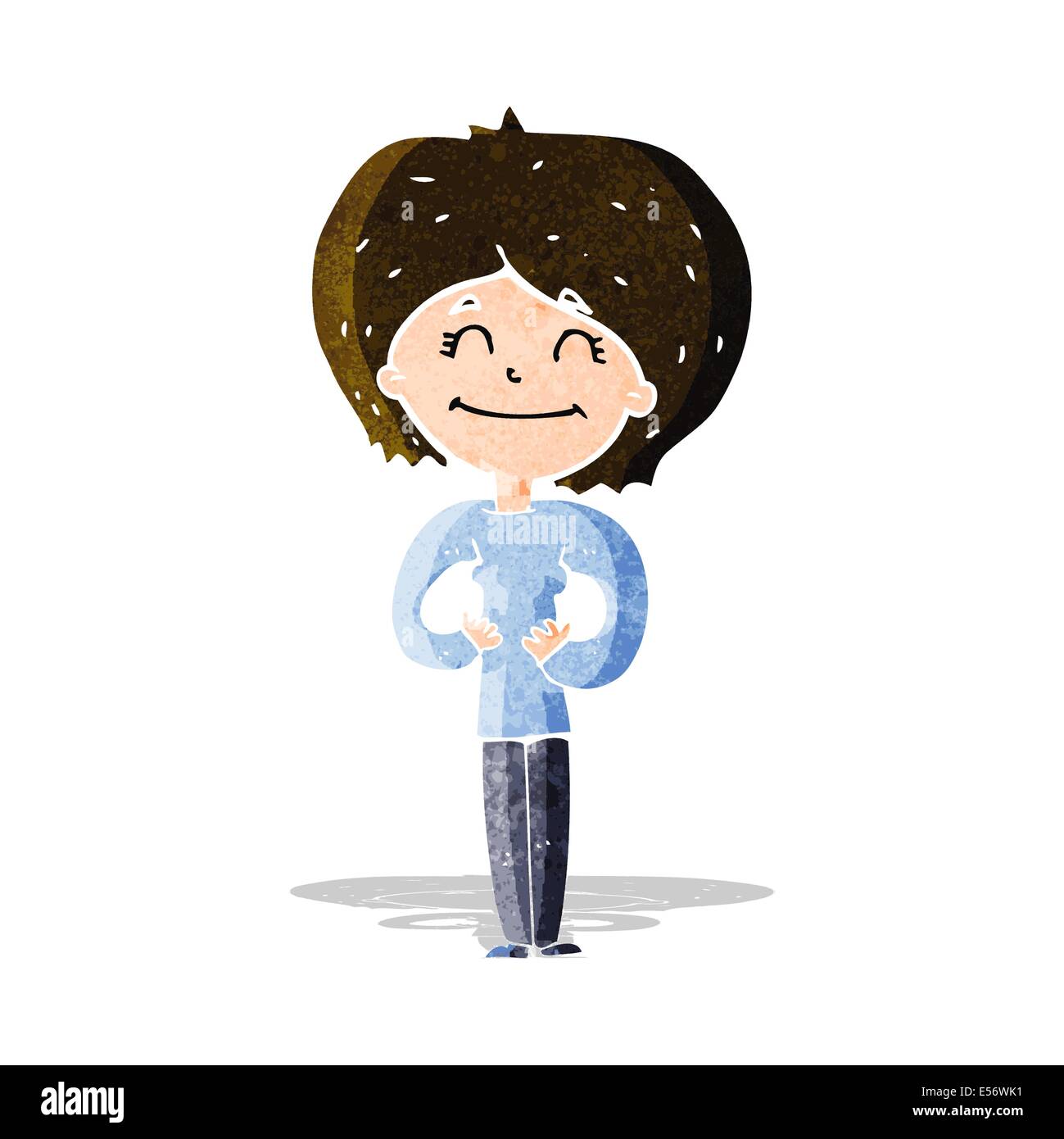 cartoon happy woman Stock Vector Image & Art - Alamy
