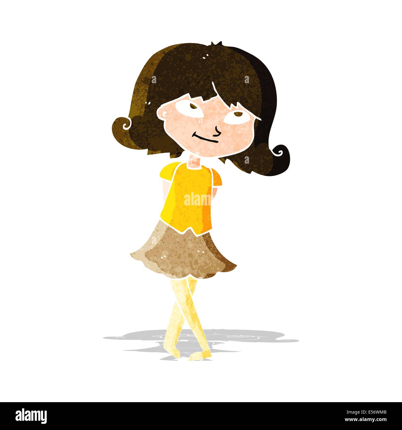 cartoon clever girl Stock Vector Image & Art - Alamy