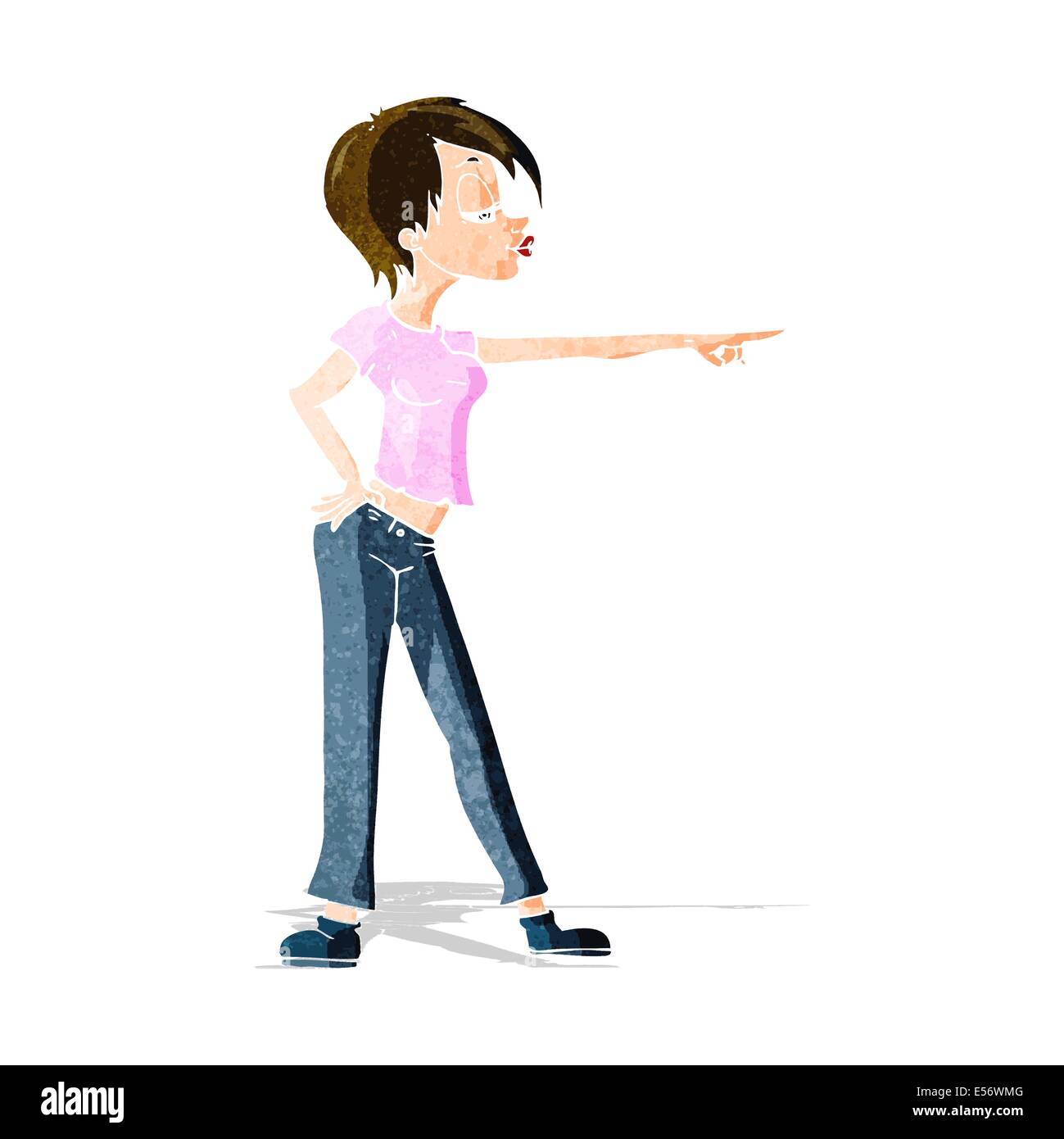 cartoon woman pointing Stock Vector Image & Art - Alamy