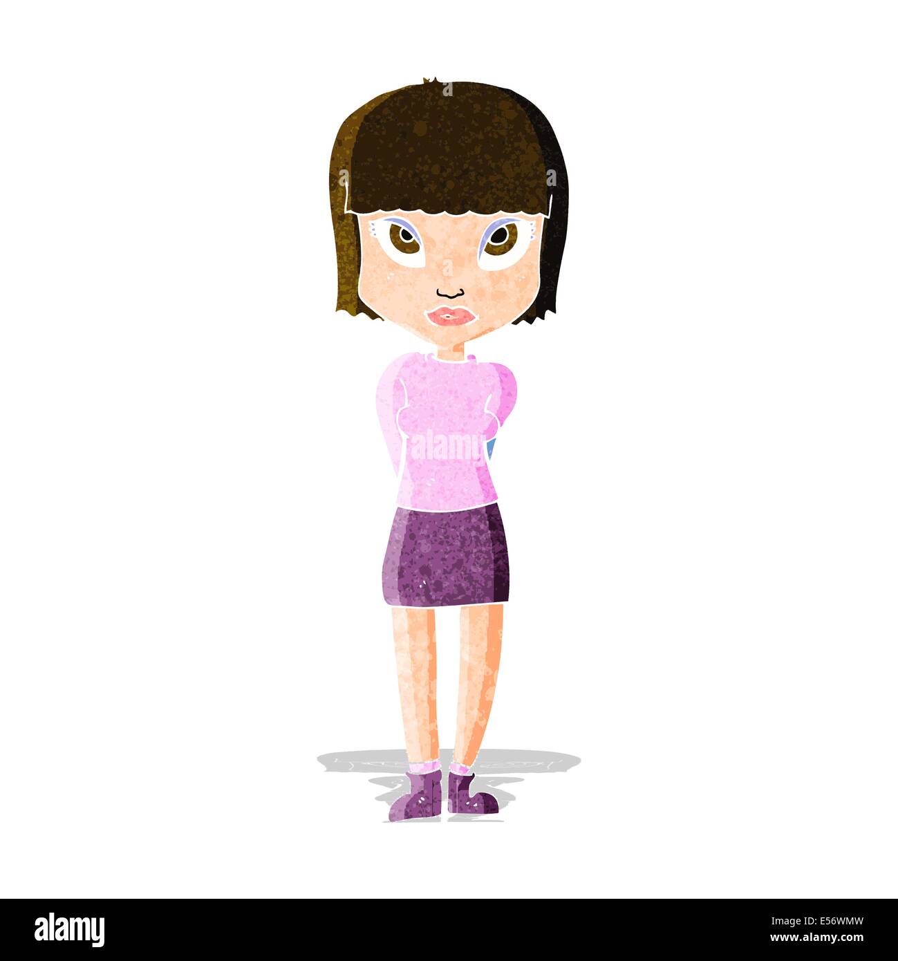 cartoon woman standing Stock Vector Image & Art - Alamy