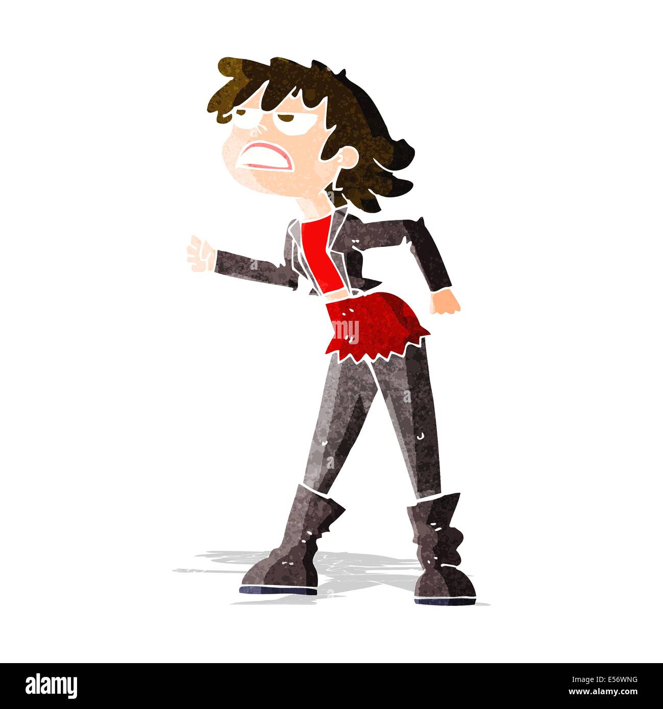 cartoon angry biker girl Stock Vector Image & Art - Alamy
