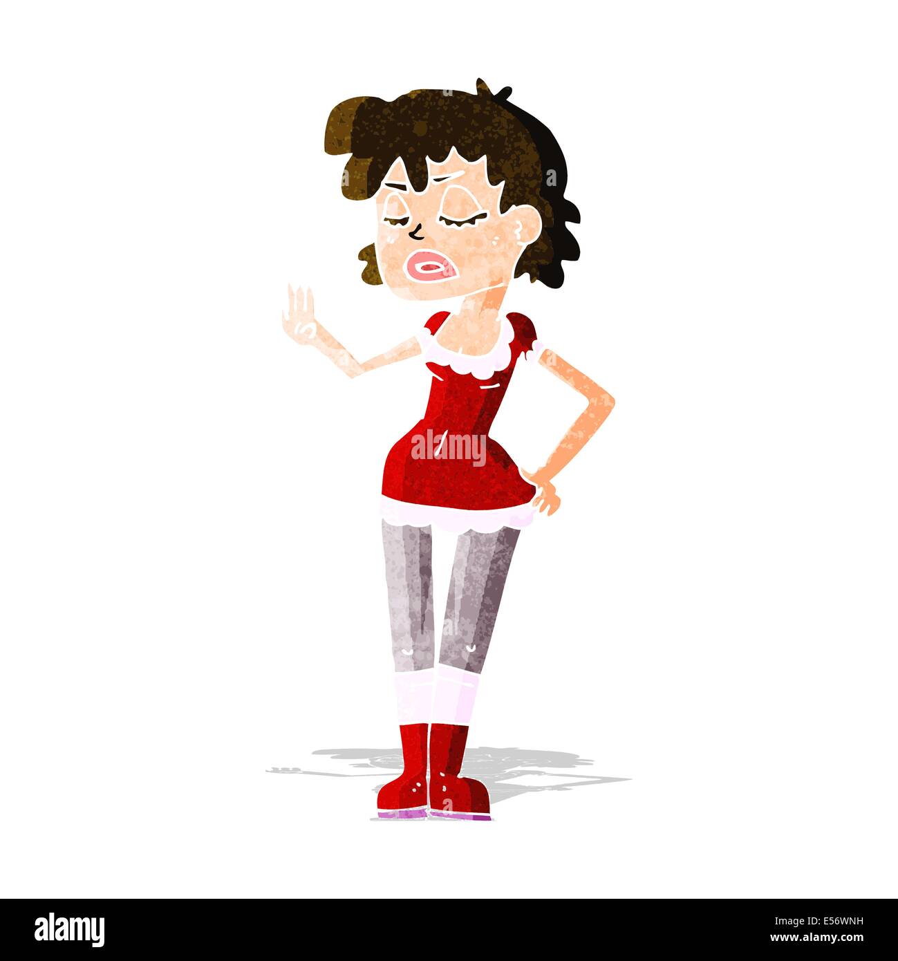 cartoon woman making dismissive gesture Stock Vector Image & Art - Alamy