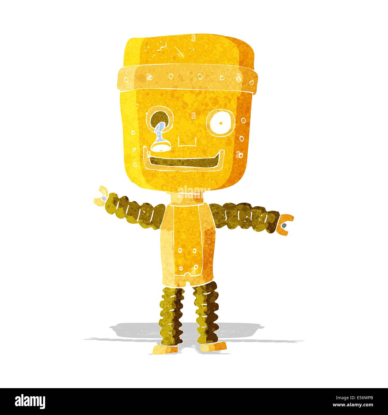 cartoon funny gold robot Stock Vector Image & Art - Alamy