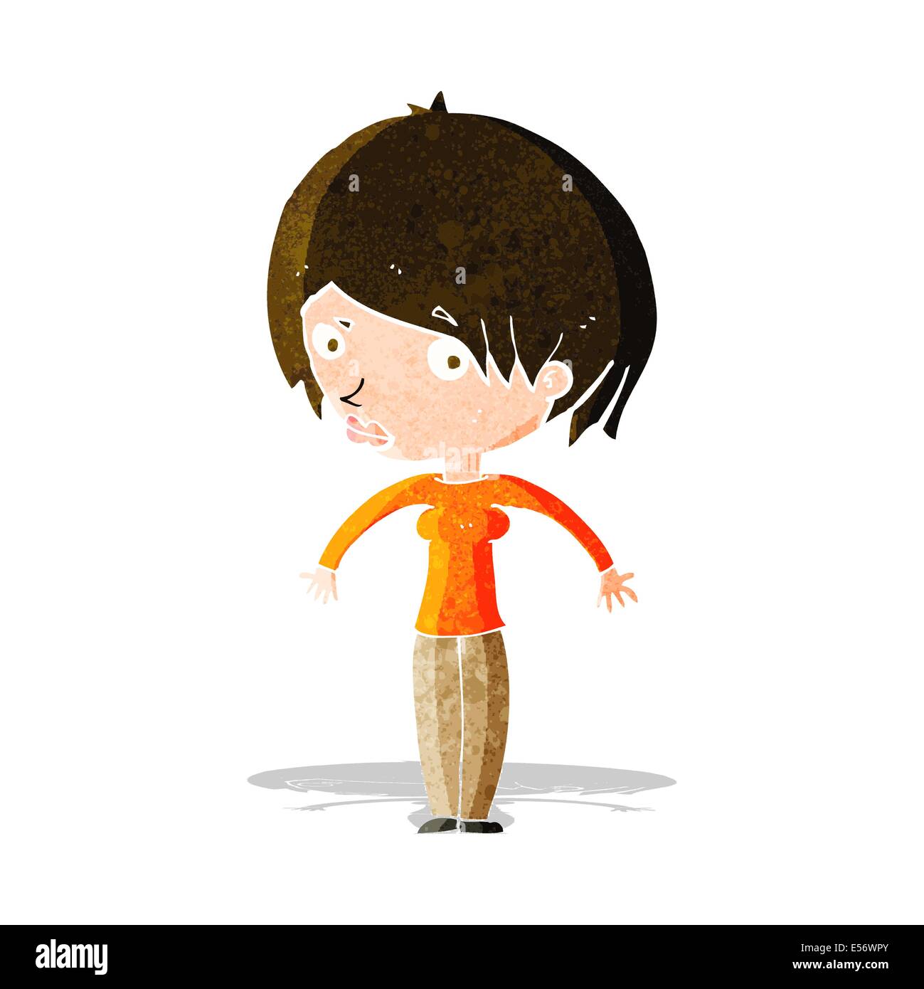 cartoon woman shrugging Stock Vector Image & Art - Alamy