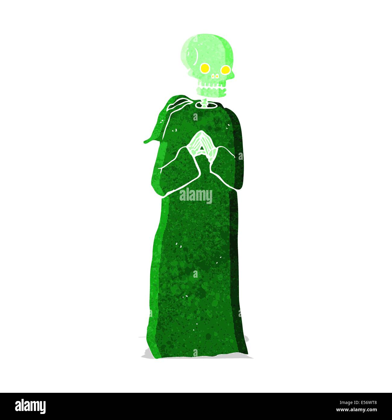 cartoon skeleton in black robe Stock Vector Image & Art - Alamy