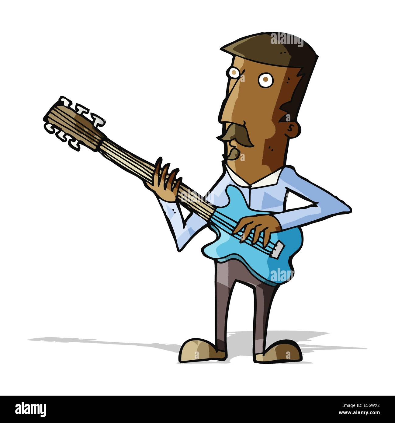 cartoon man playing electric guitar Stock Vector Image & Art - Alamy