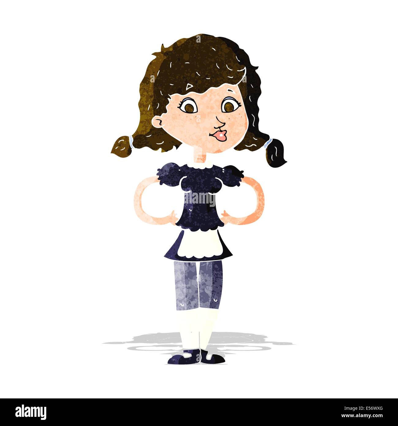cartoon happy waitress woman Stock Vector Image & Art - Alamy