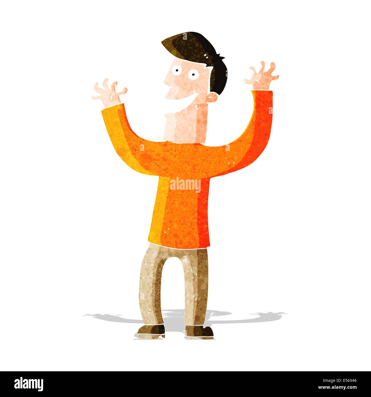 cartoon excited man Stock Vector Image & Art - Alamy