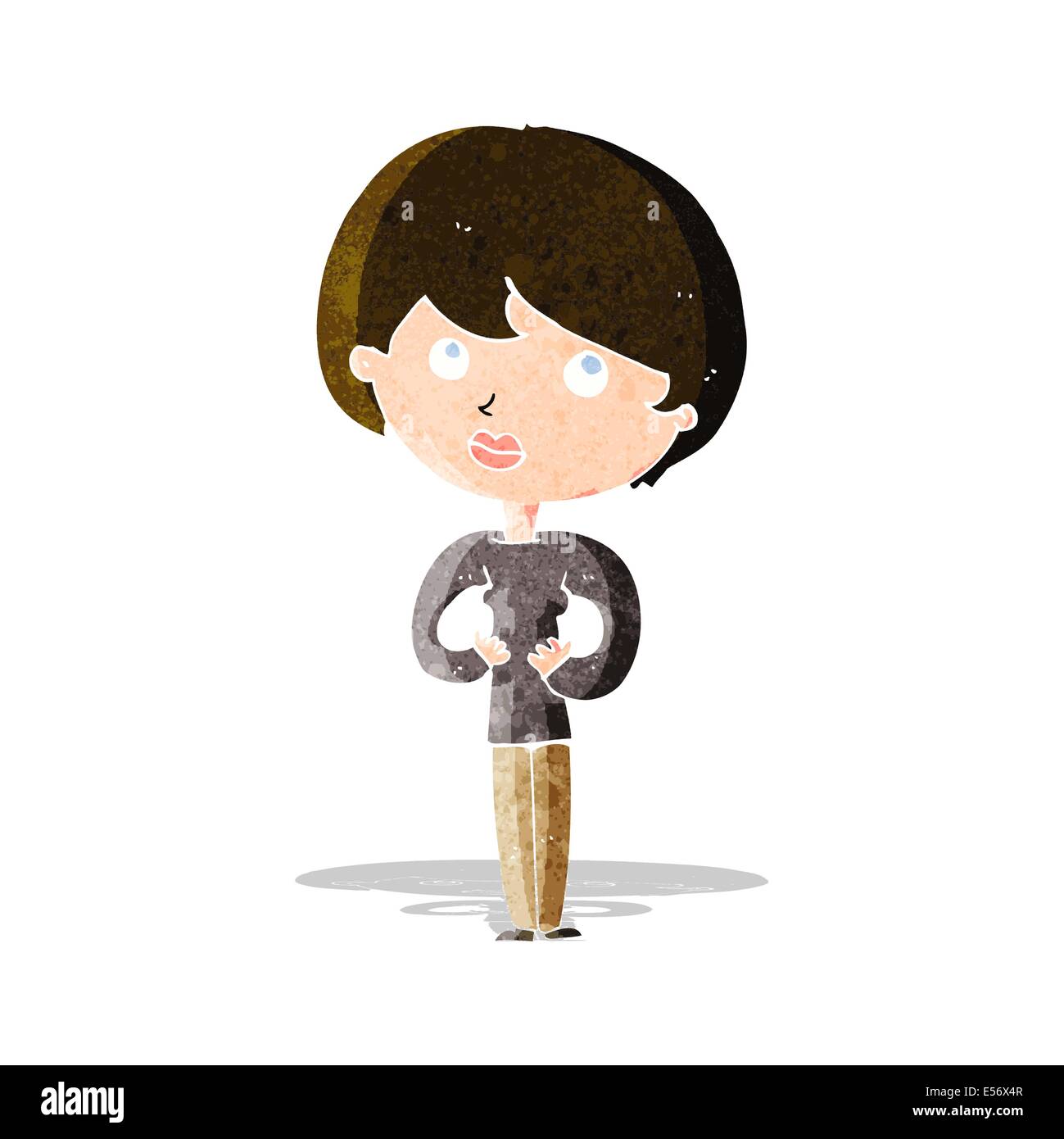 cartoon woman making Who Me? gesture Stock Vector Image & Art - Alamy
