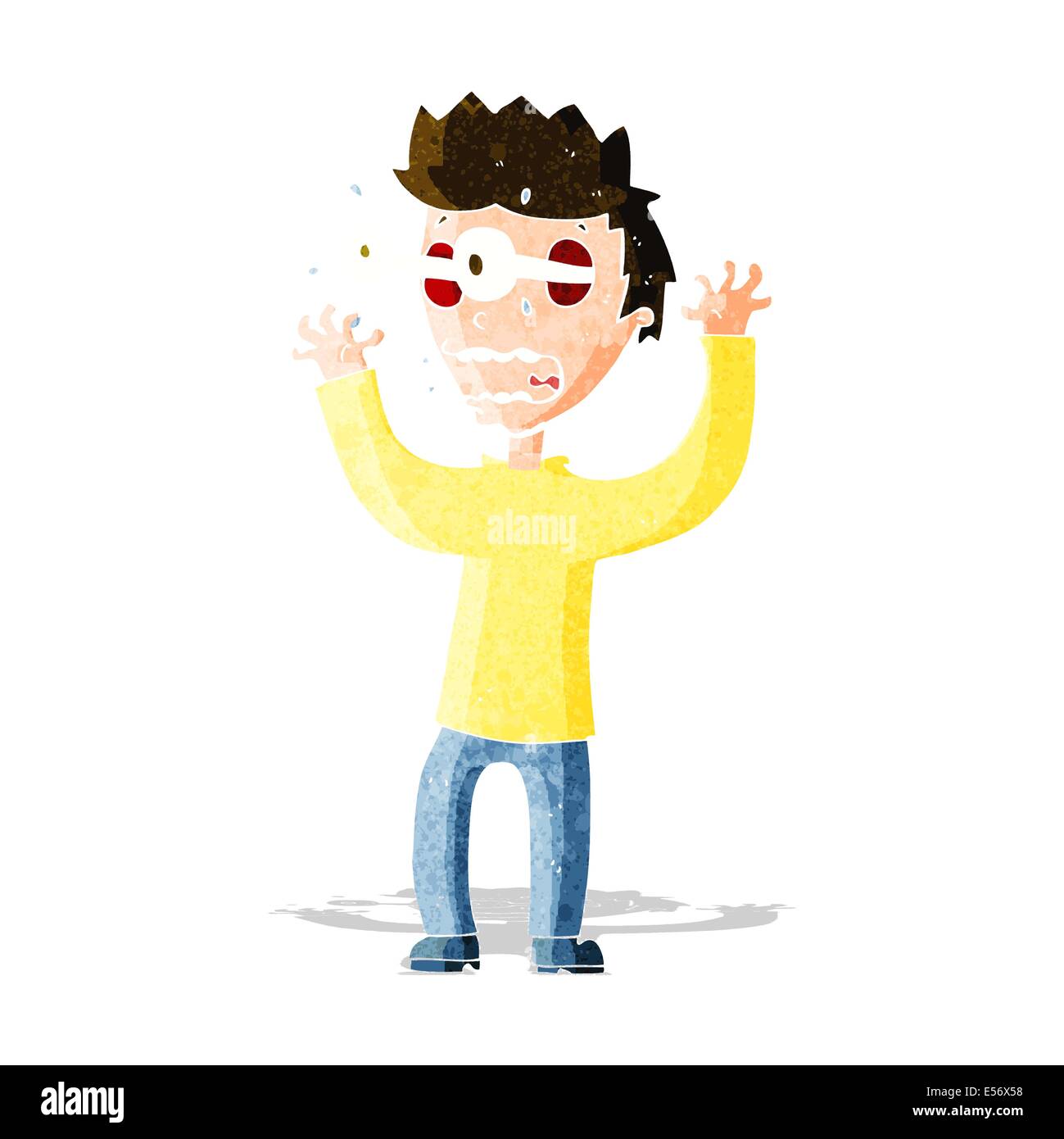 cartoon terrified man Stock Vector Image & Art - Alamy