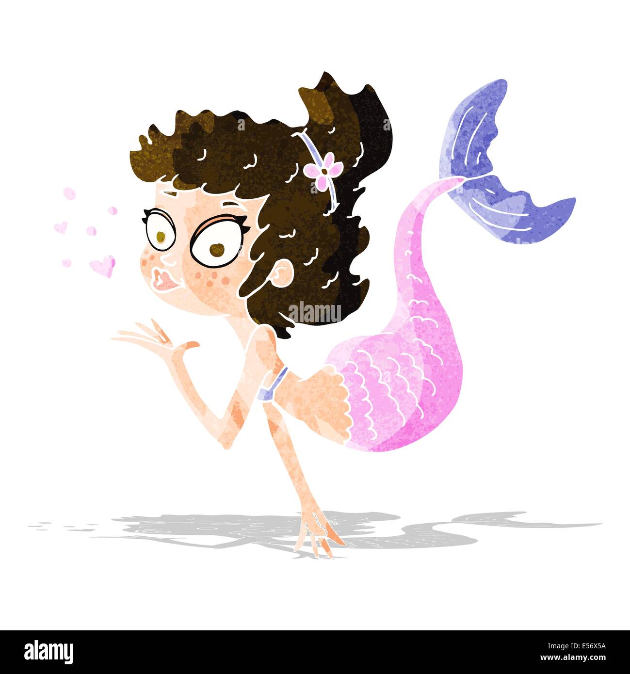 cartoon pretty mermaid Stock Vector Image & Art - Alamy