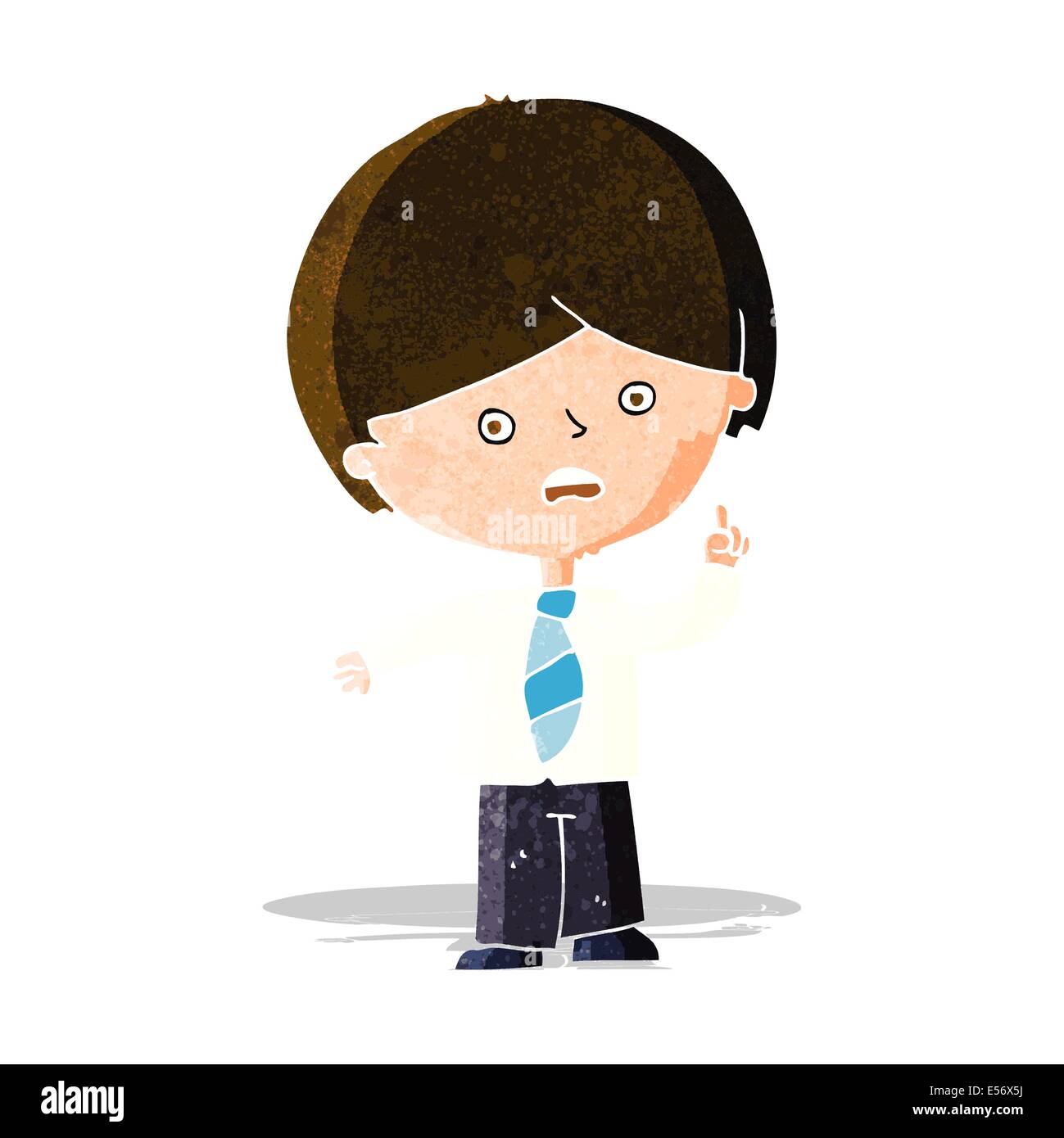 Cartoon school boy raising hand hi-res stock photography and images - Alamy