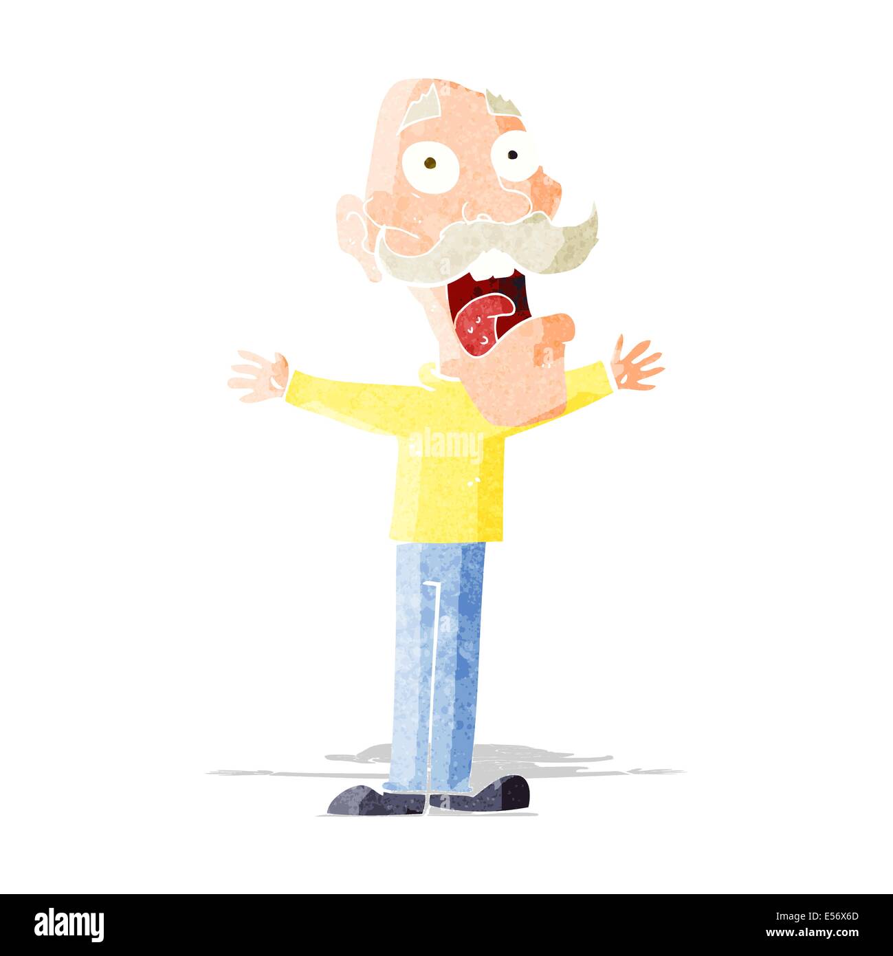 Cartoon stressed old man hi-res stock photography and images - Alamy