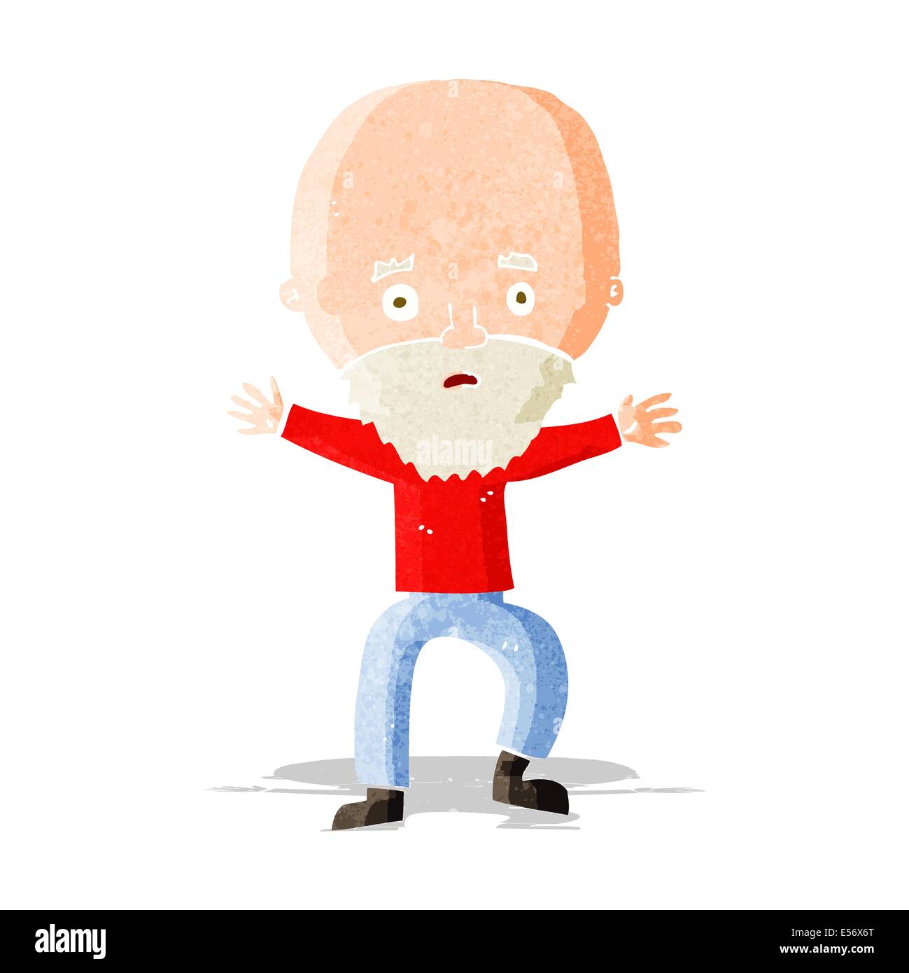 Cartoon panicking old man hi-res stock photography and images - Alamy