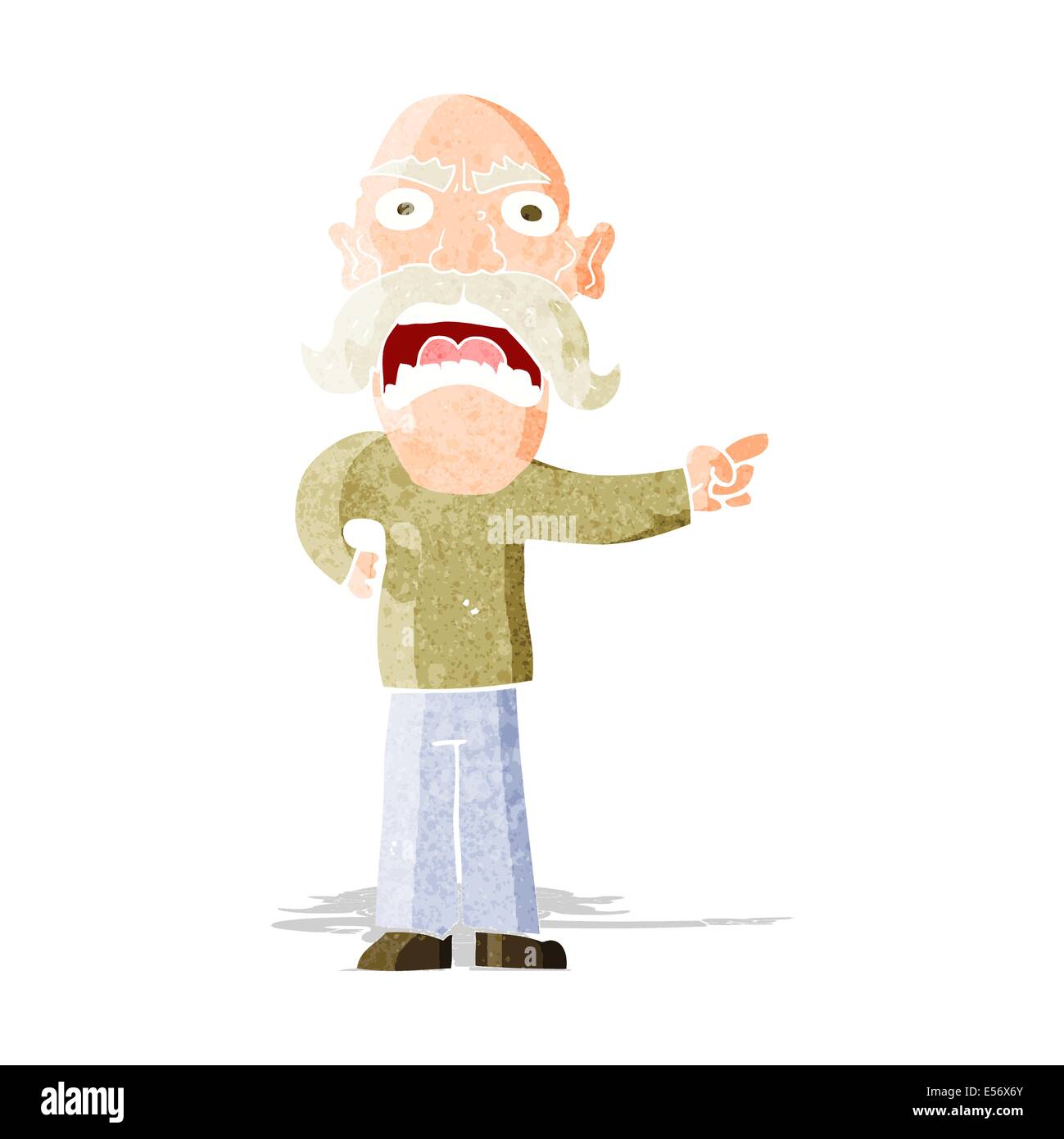 cartoon angry old man Stock Vector Image & Art - Alamy