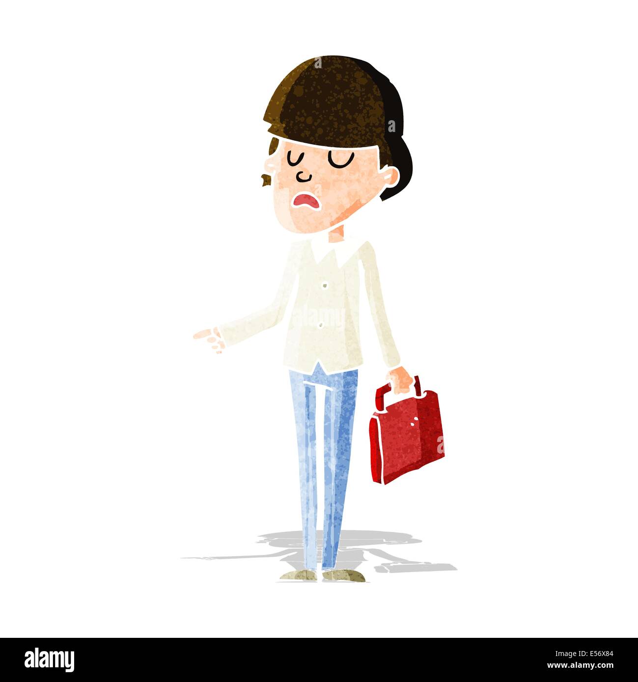 cartoon arrogant businessman pointing Stock Vector Image & Art - Alamy