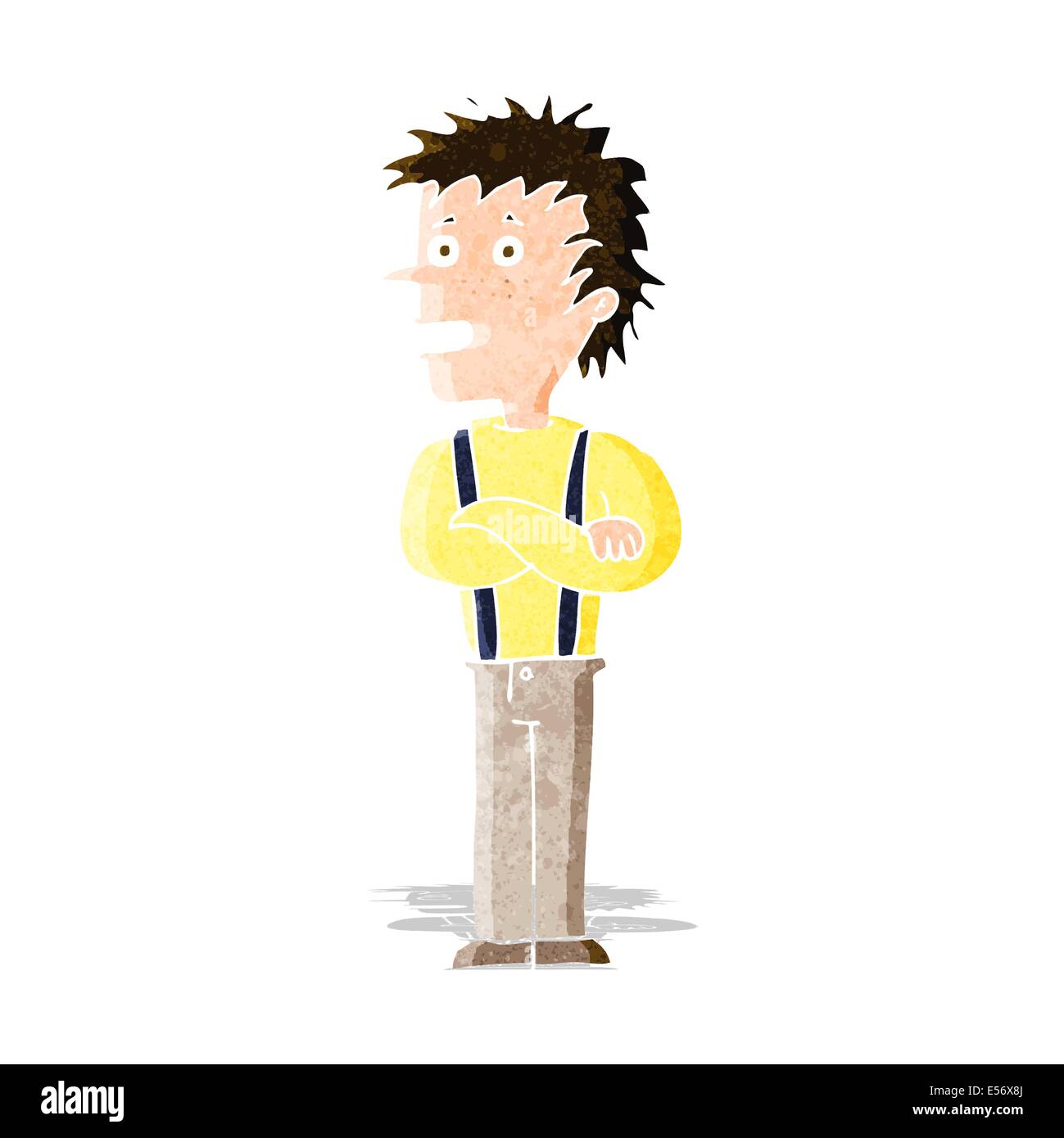 cartoon boy with folded arms Stock Vector Image & Art - Alamy