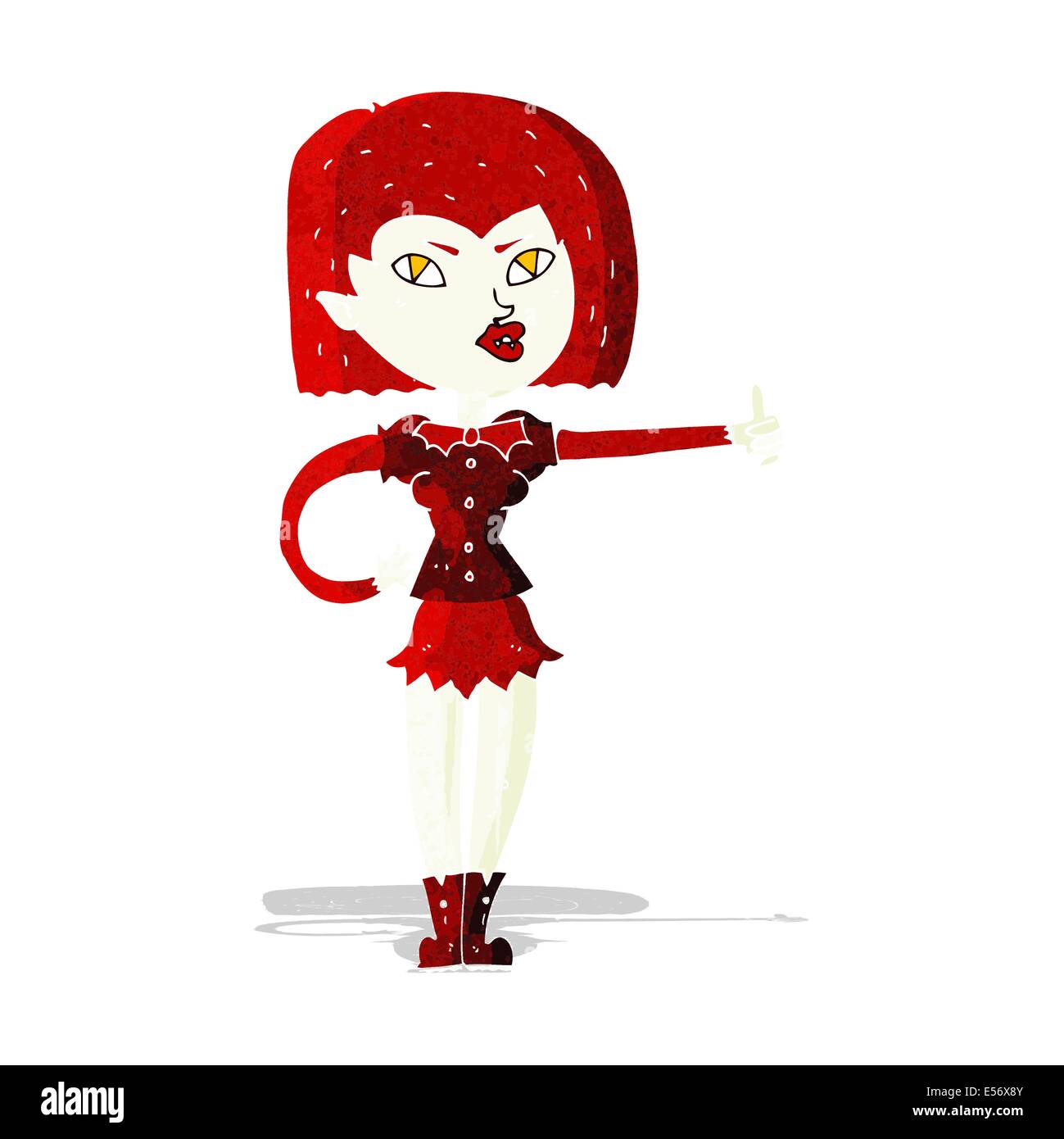 cartoon vampire girl giving thumbs up Stock Vector Image & Art - Alamy