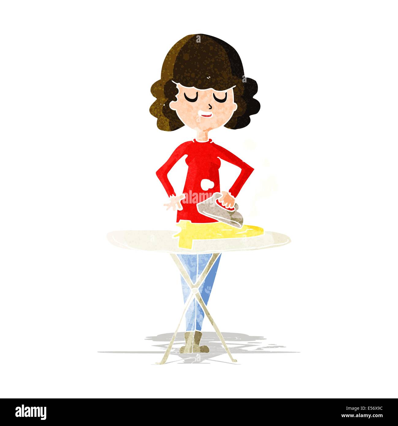 Cartoon woman ironing hi-res stock photography and images - Alamy
