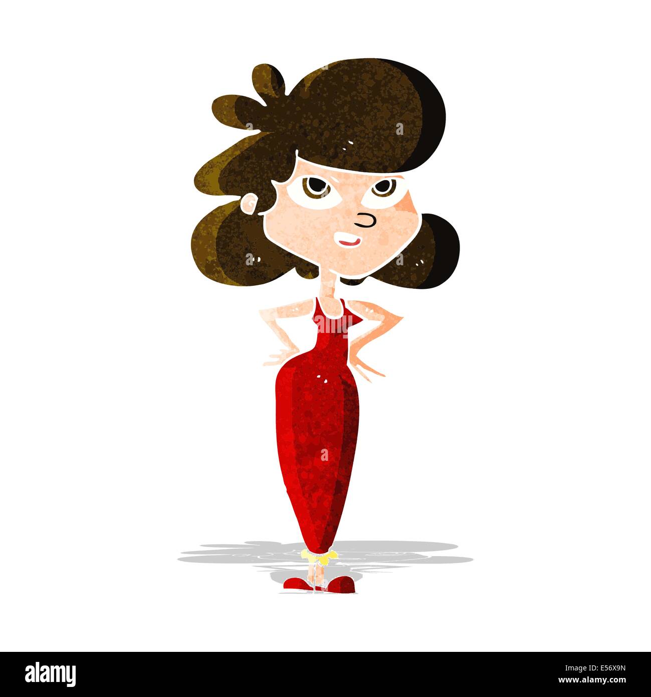 cartoon girl with hands on hips Stock Vector Image & Art - Alamy